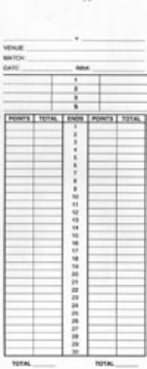 Bowls Scorecards | Bowlamania Ltd